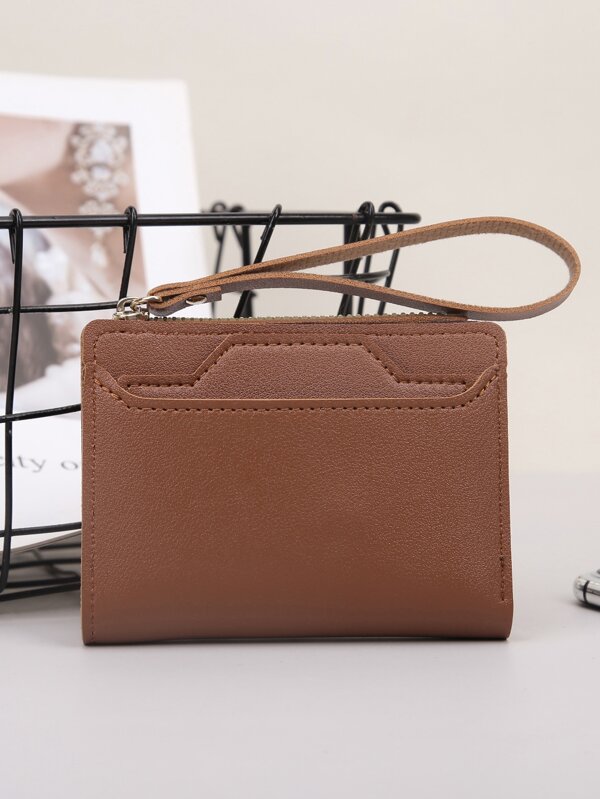 Letter Graphic Two Tone Small Wallet Pocket Wallet Small Purse ID ...