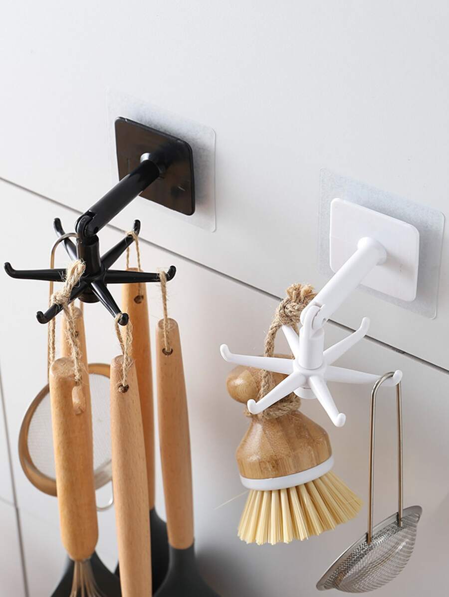 Kitchen Hook Multi-Purpose Hooks 360 Degrees Rotated Rotatable Rack For ...