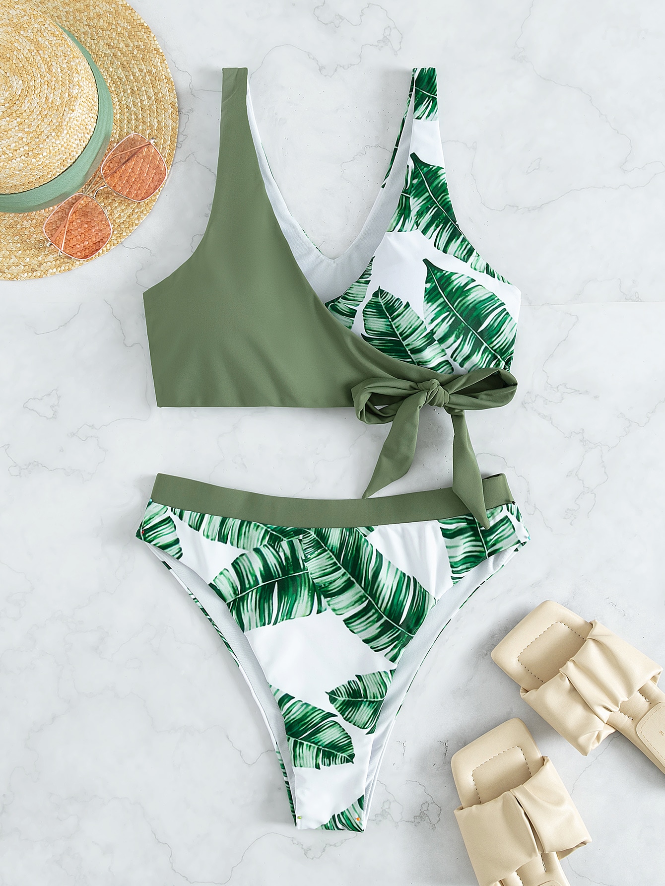 Nó Tropical Boho Conjunto De Biquíni Shein Brasil