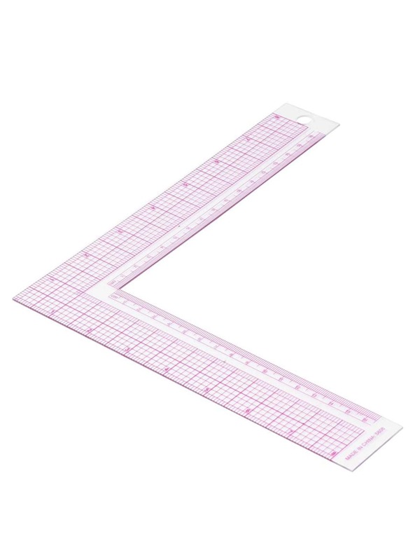 1pc Plastic 90 Degree Angle Ruler, L-Shaped Drawing Sewing Measure ...