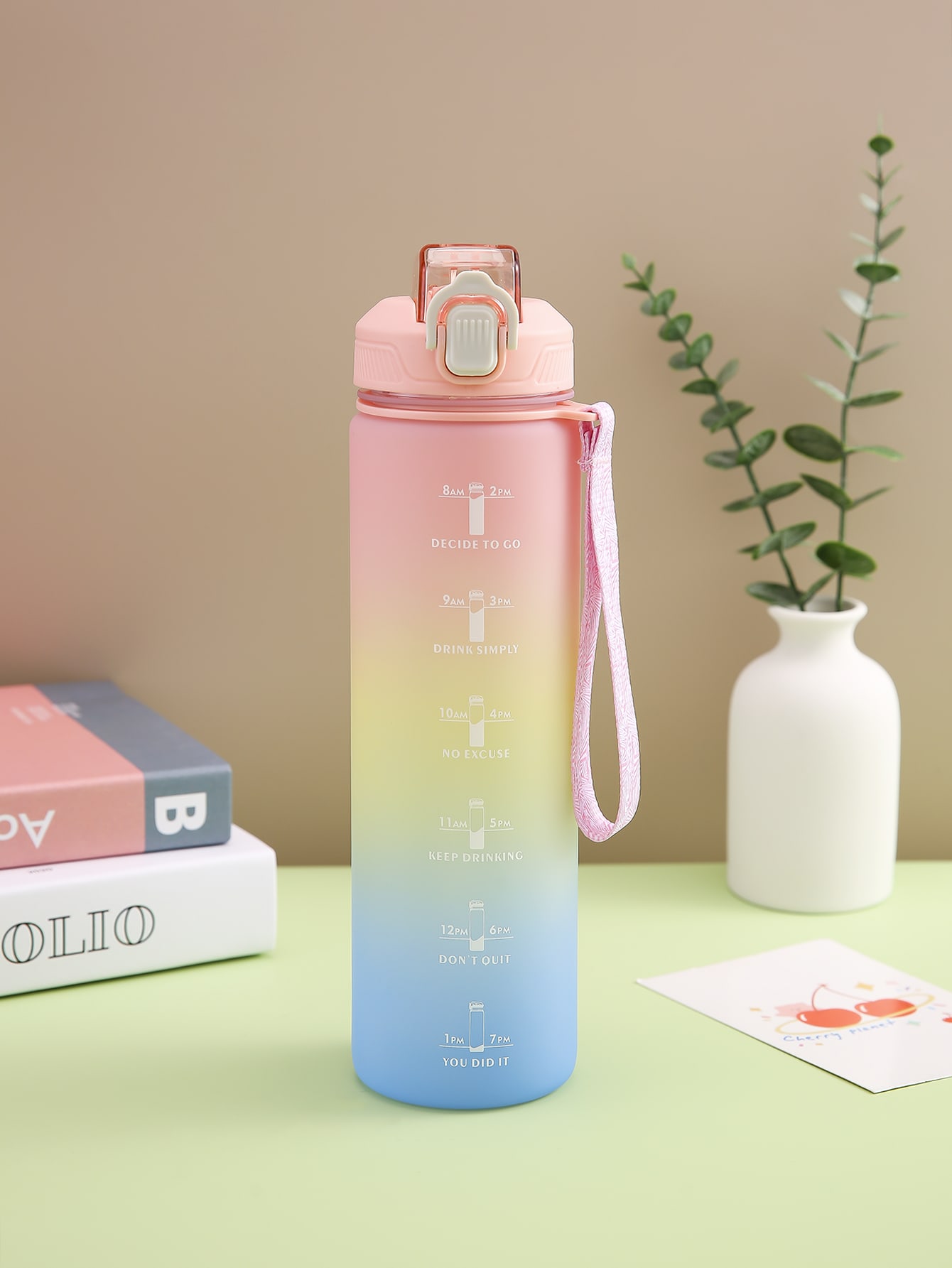 1pc Gradient Color Water Bottle