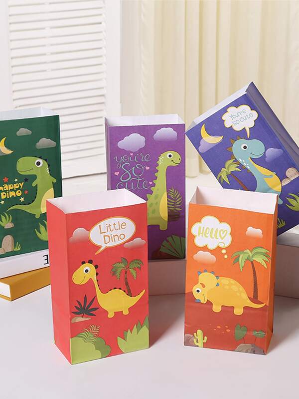 12pcs Cartoon Graphic Random Gift Bag, Cute Paper Gift Packaging Bag ...