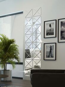 100pcs Triangle Mirror Wall Sticker | SHEIN USA