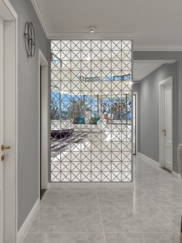 100pcs Triangle Mirror Wall Sticker | SHEIN USA