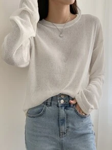 DAZY Solid Drop Shoulder Tee | SHEIN USA