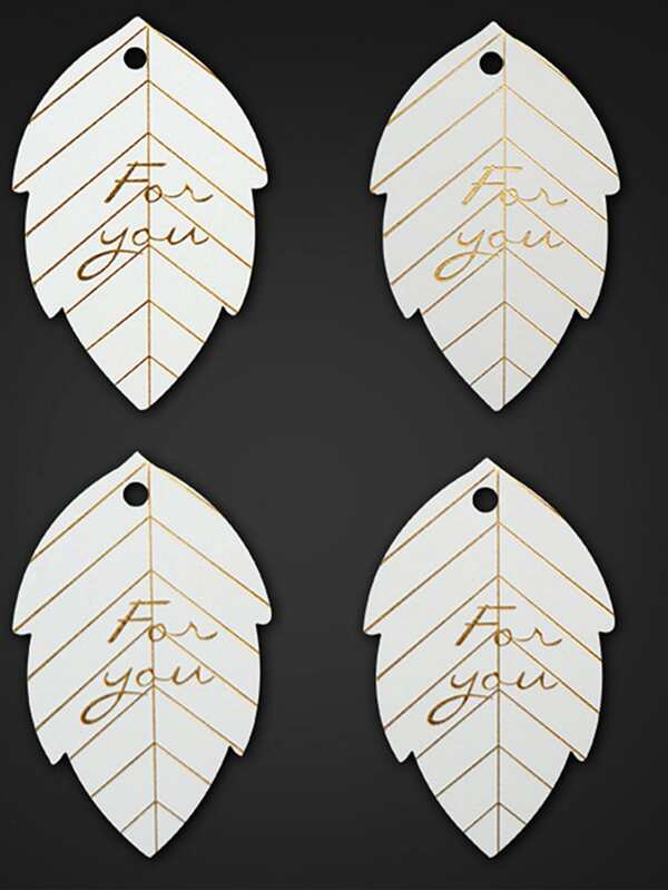 50pcs Leaf Shaped Gift Tag | SHEIN UK