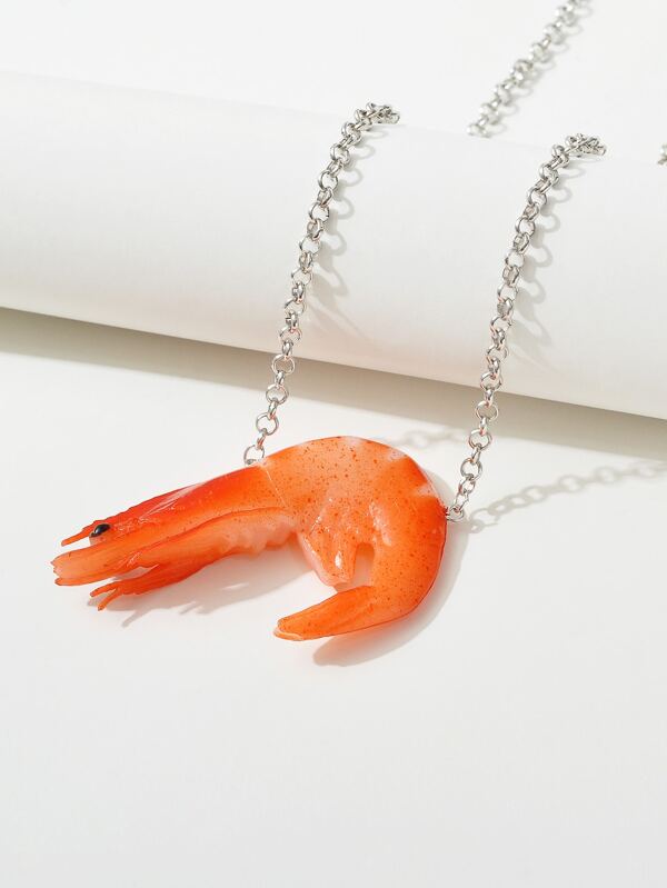 Shrimp Charm Necklace | SHEIN USA