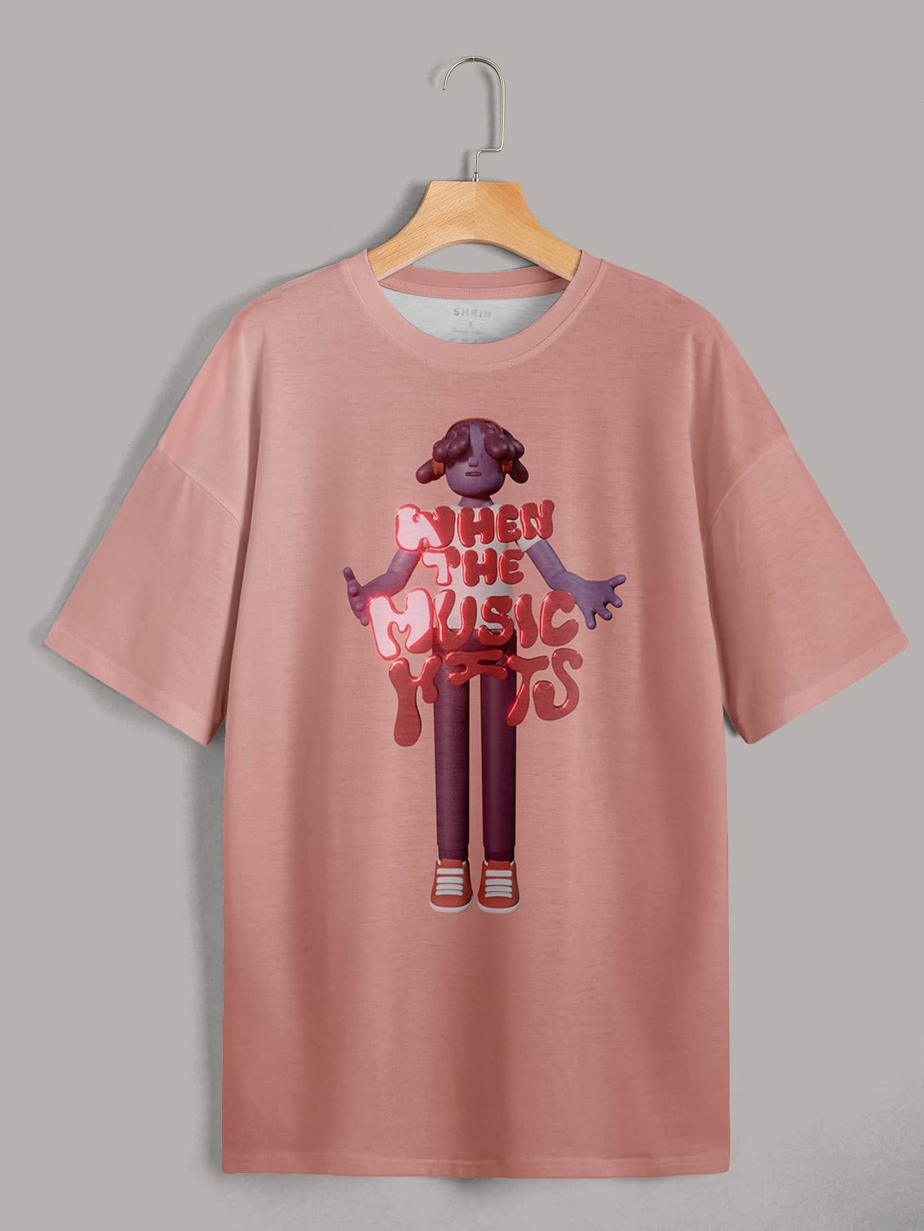 Nastasia Graham Letter And Figure Graphic Drop Shoulder Tee Shein