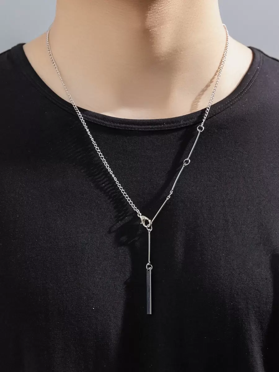 Men Minimalist Y Lariat Necklace | SHEIN USA