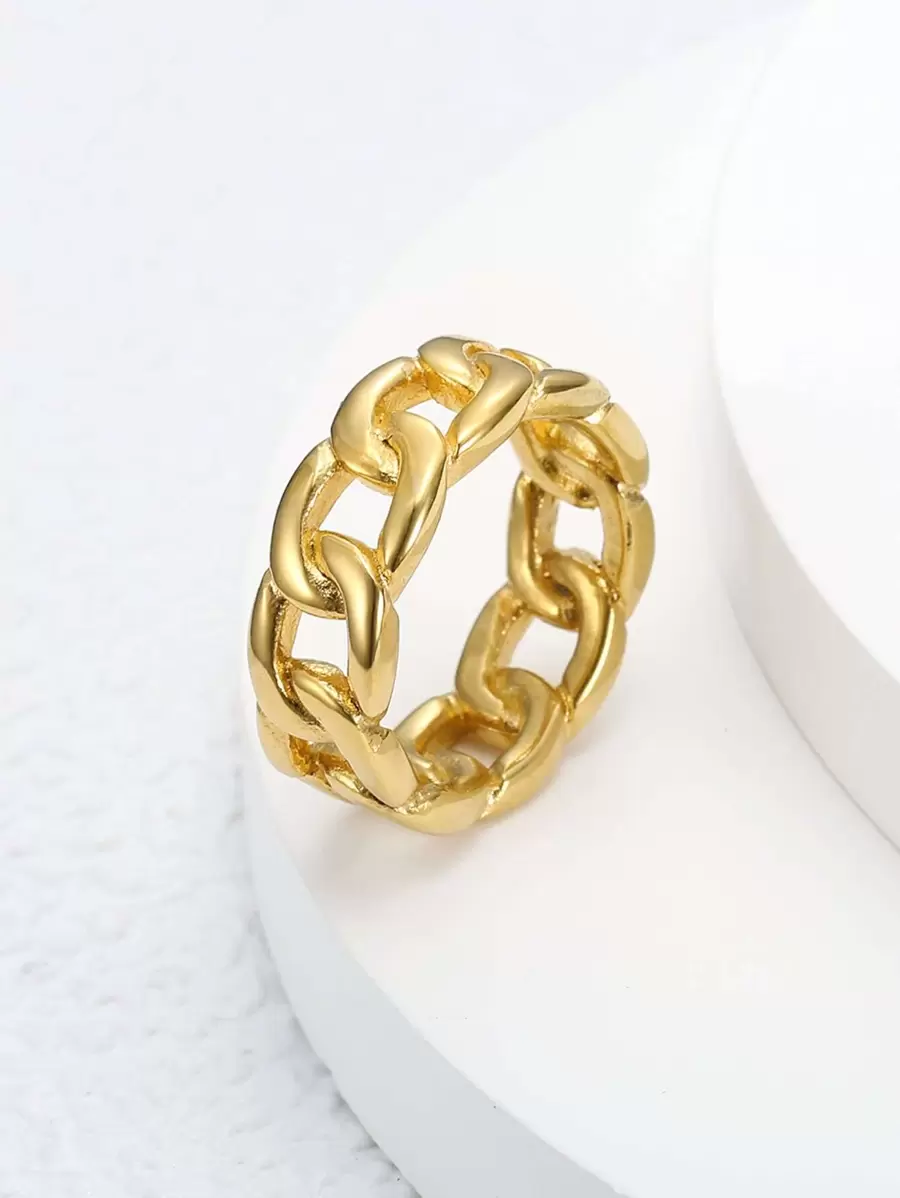 MONALLY Chain Design Ring | SHEIN USA