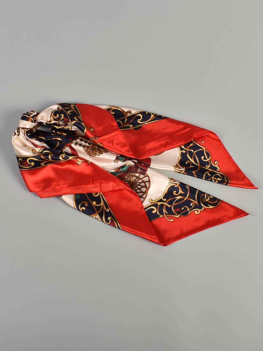 1pc Carriage Print Bandana Elegant Classic Head Wrap For Outdoor All ...