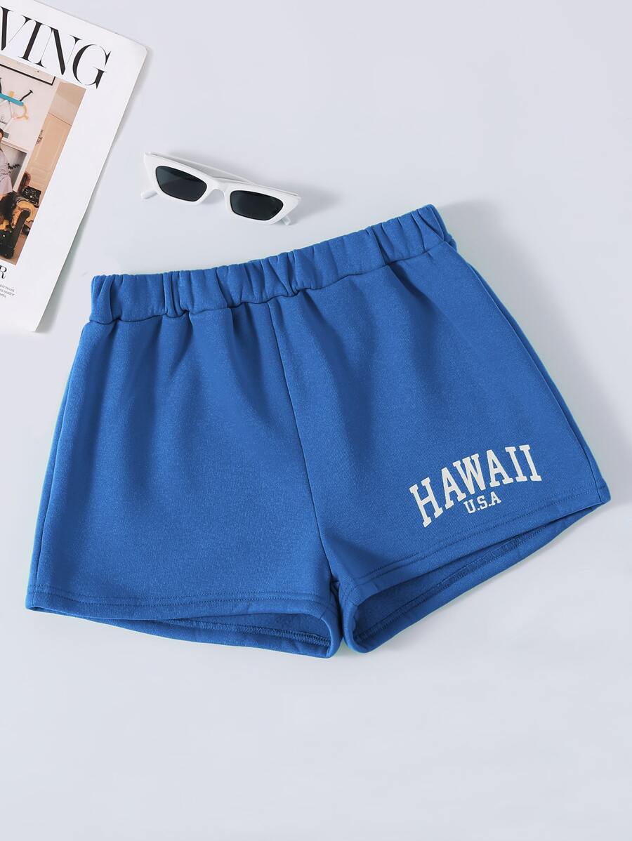 SHEIN MOOSTA Letter Graphic Track Shorts | SHEIN USA