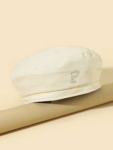 Boina con bordado de letra | Moda de Mujer | SHEIN México