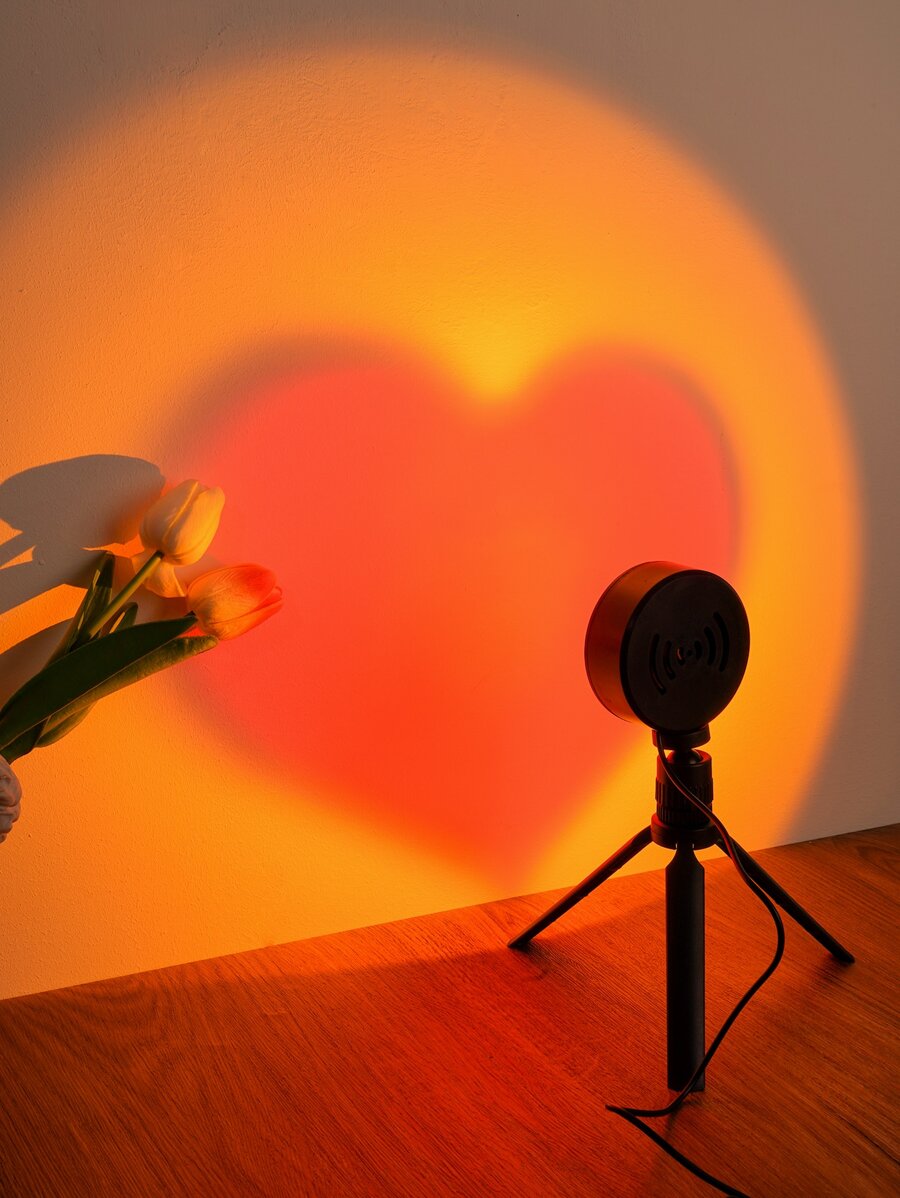 Led Heart Sunset Projection Light Shein Usa