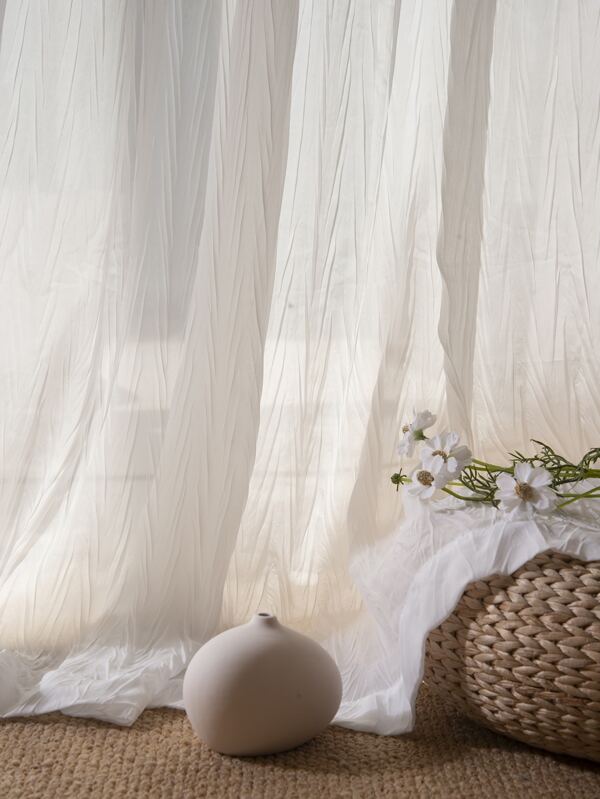 Plain Single Panel Sheer Curtain | SHEIN USA