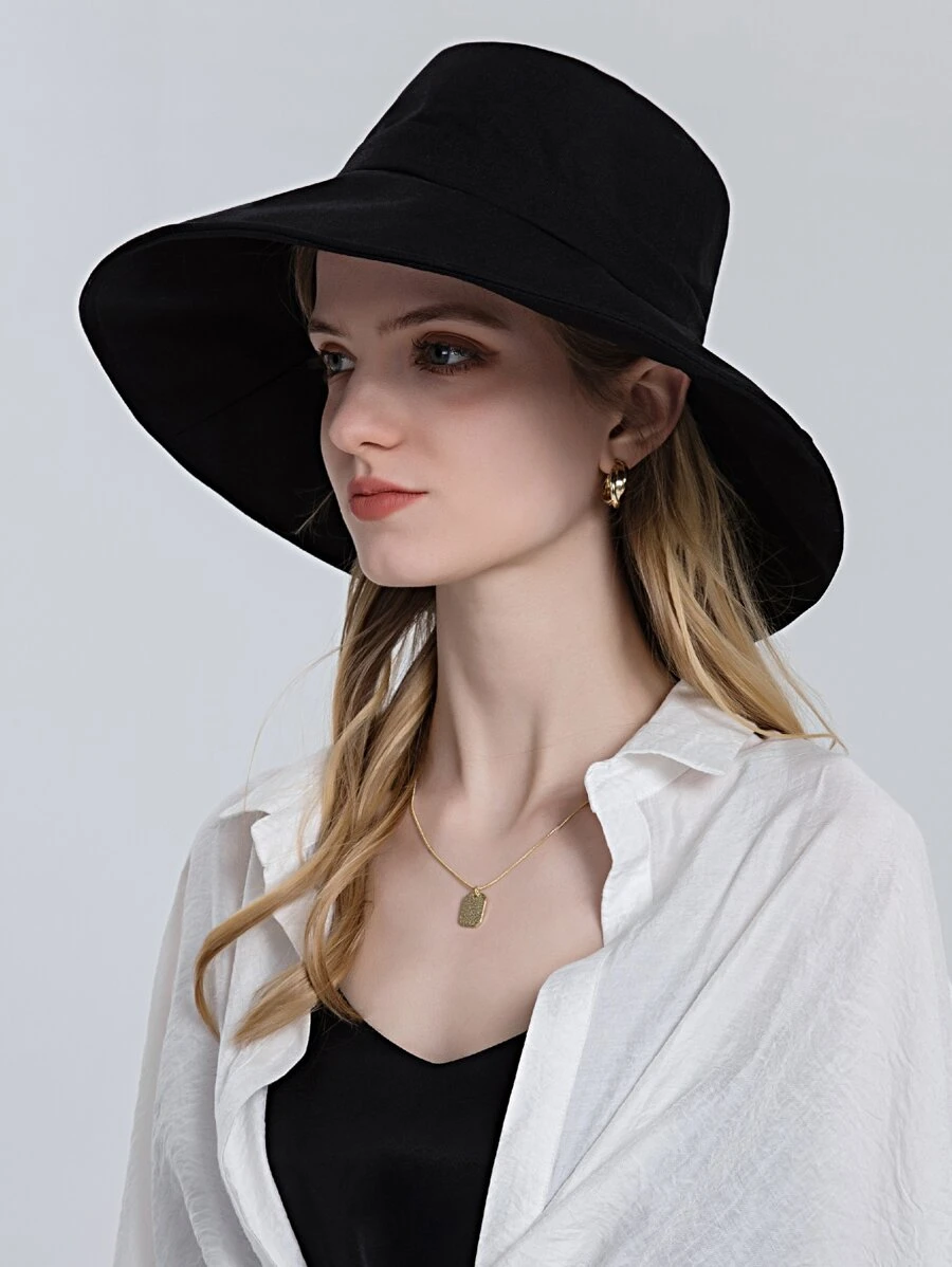 Solid Wide Brim Bucket Hat | SHEIN USA