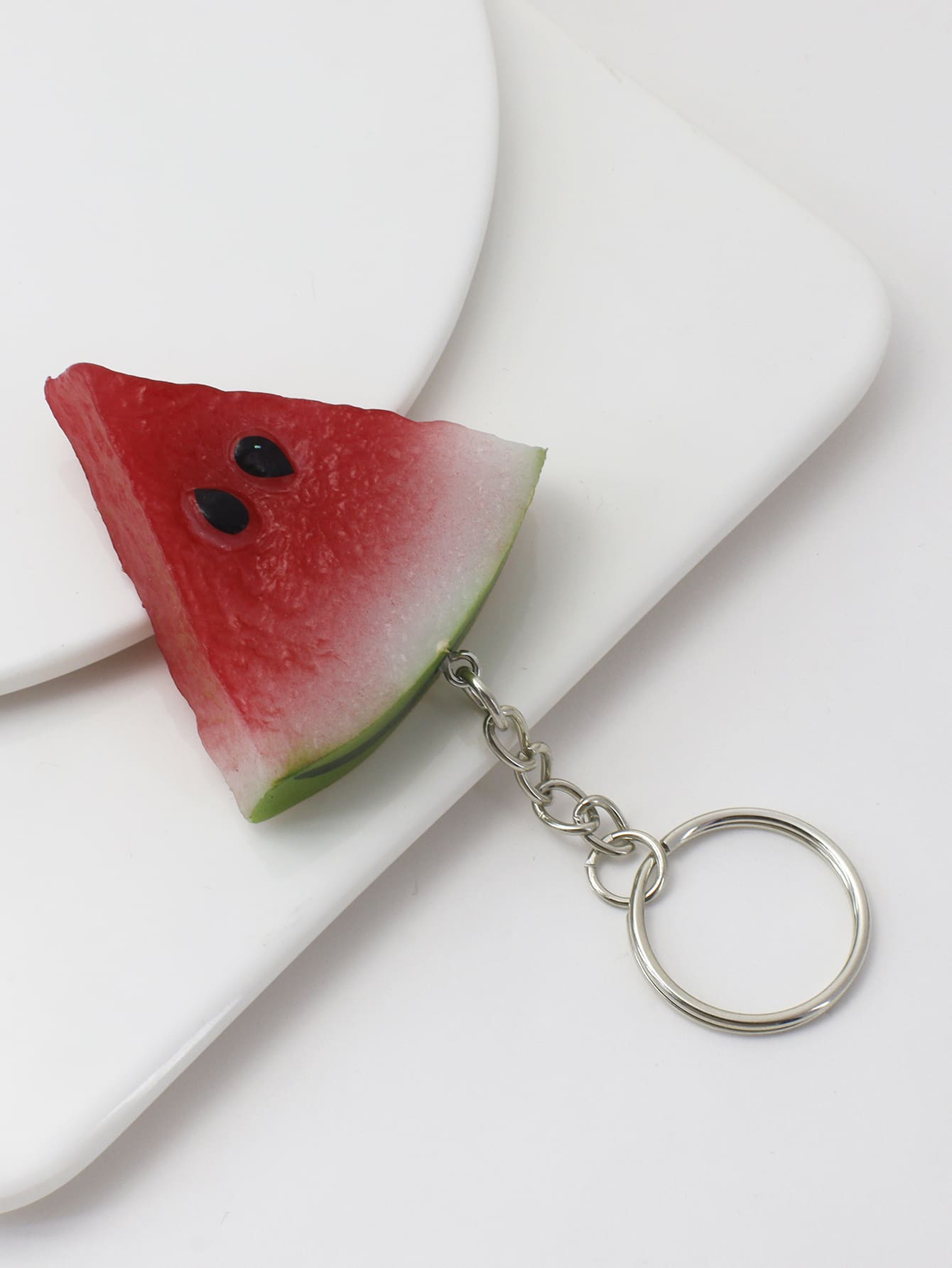 Cute 1pc Creative Resin Watermelon Keychain With Realistic Food & Women ...