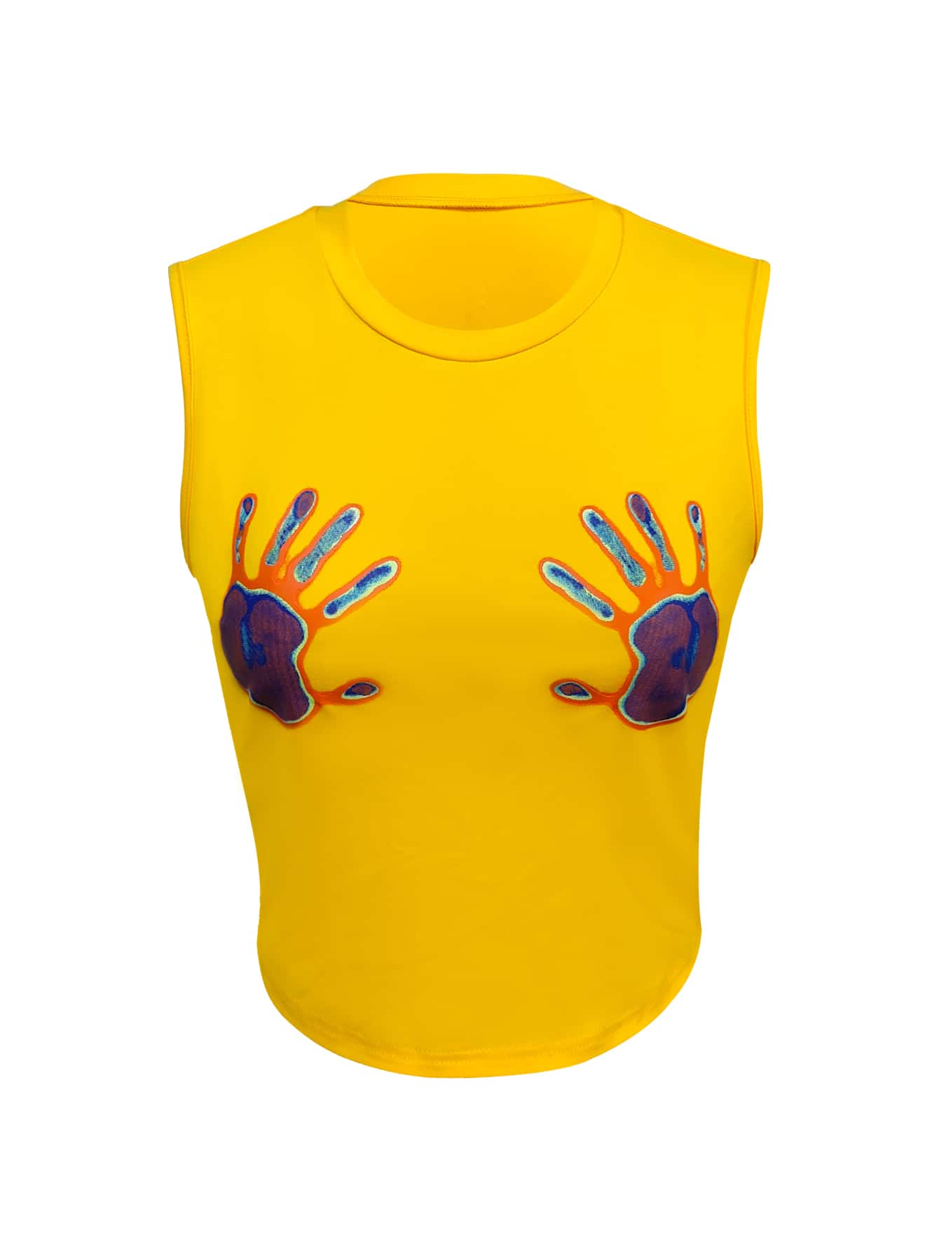 SHEIN ICON 90s Handprint Crop Tank Top | SHEIN UK