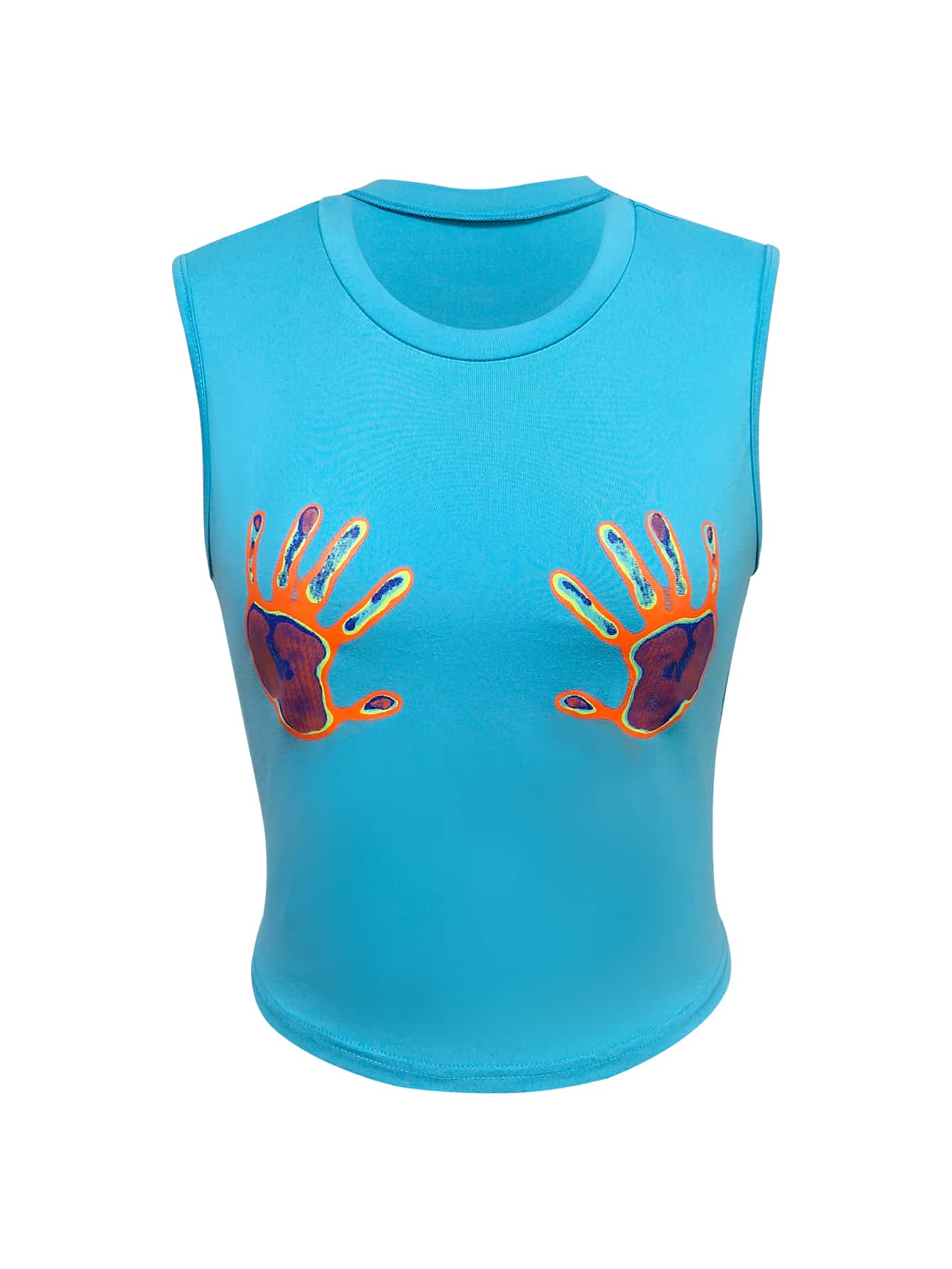 Handprint Crop Tank Top