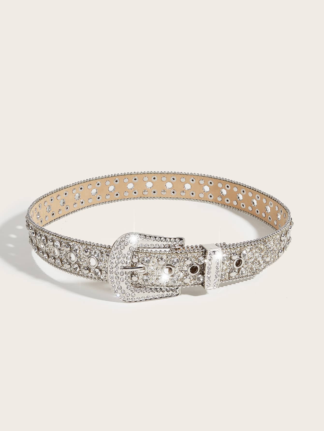 SHEIN Rhinestone Decor Buckle Belt Street Halloween | SHEIN USA