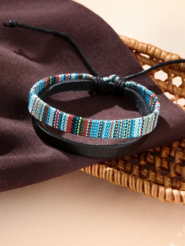 Geometric Pattern PU Polyurethane Bracelet | SHEIN USA