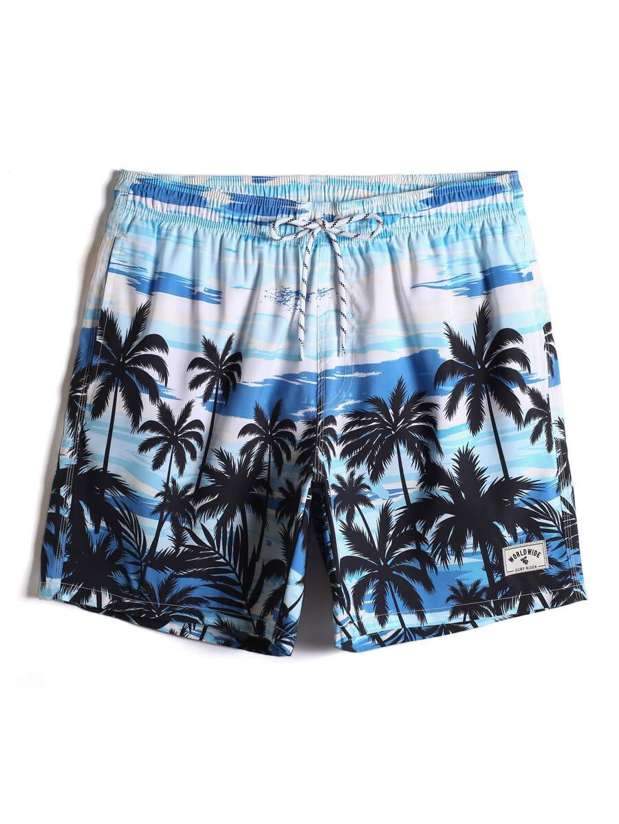 Manfinity Men Tropical Print Swim Trunks | SHEIN USA
