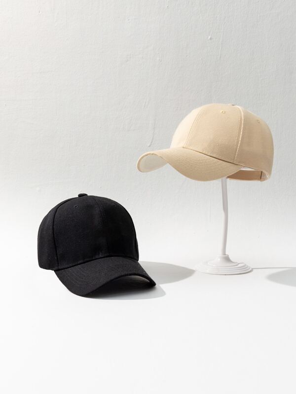2pcs Solid Baseball Cap | SHEIN USA