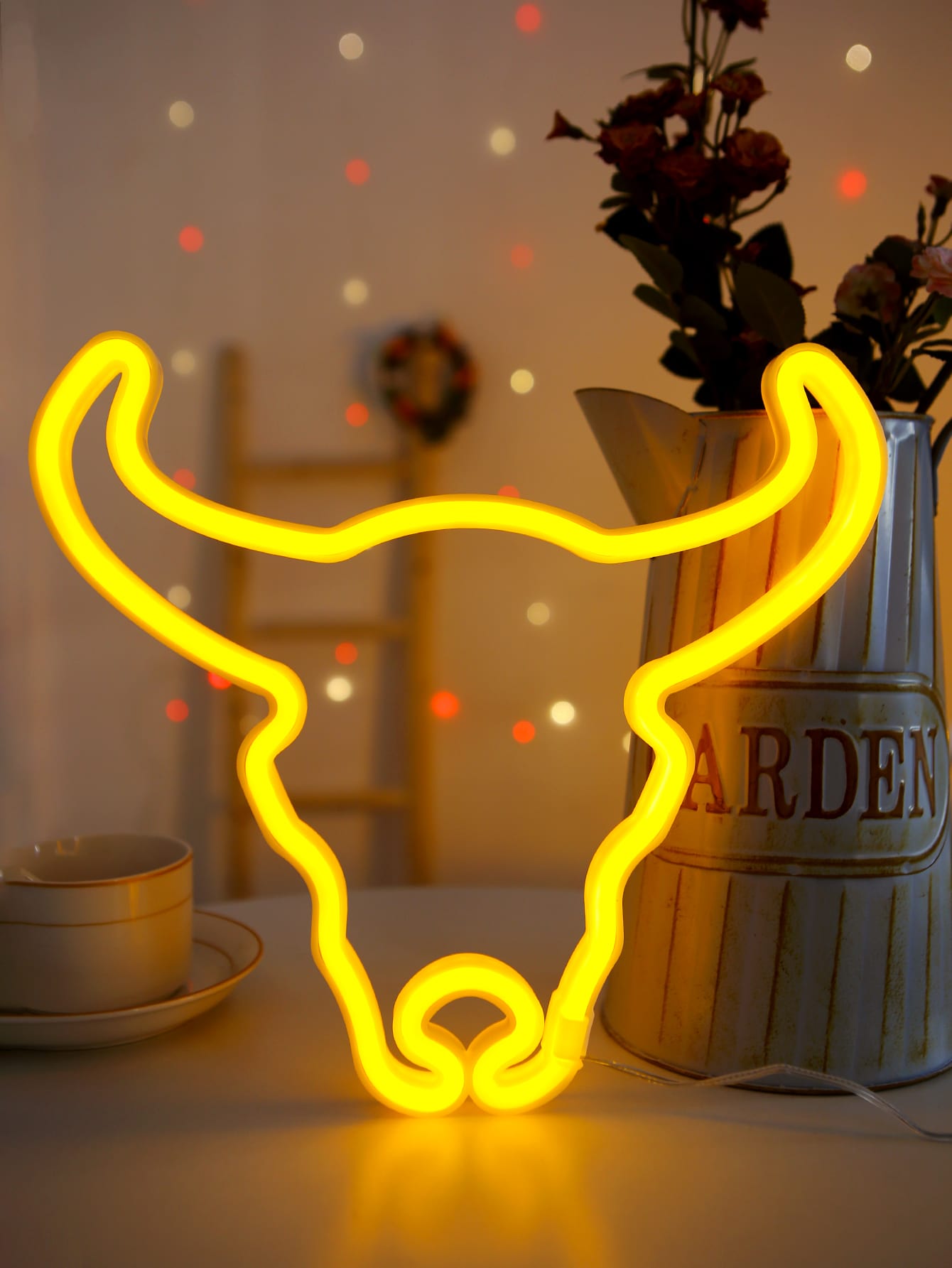 Bull Shaped Neon Light