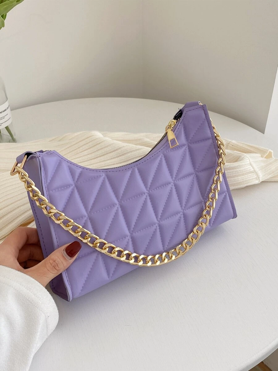 Quilted Pattern Chain Bag | SHEIN USA