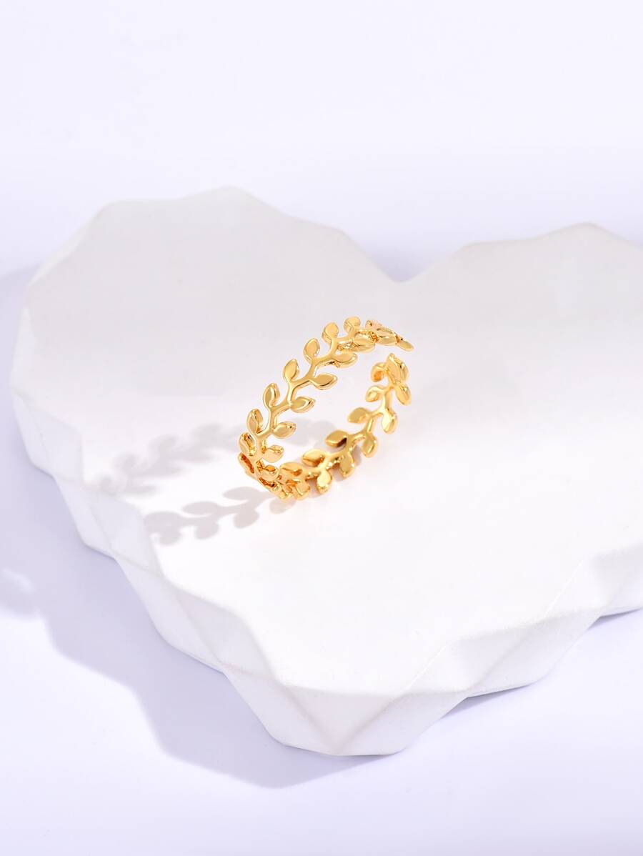 Leaf Design Cuff Ring | SHEIN USA
