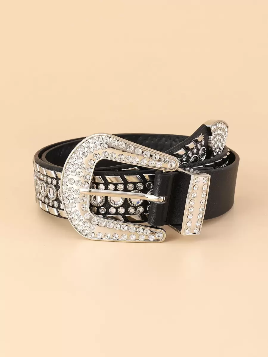 Rhinestone Decor Buckle Belt | SHEIN USA