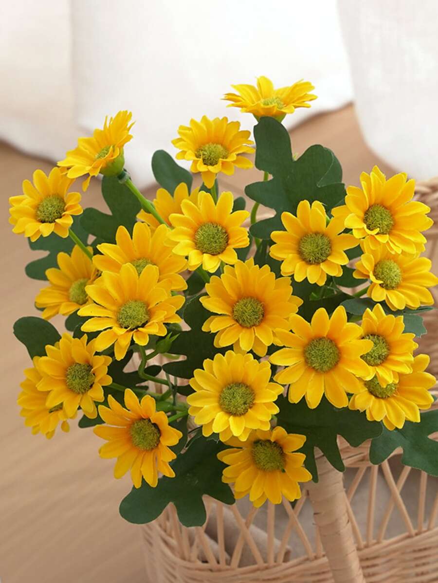 1PC 21heads Artificial Daisy Flowers Bouquet Valentine'S Day Gifts ...