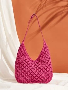 Minimalist Hollow Out Design Straw Bag | SHEIN USA