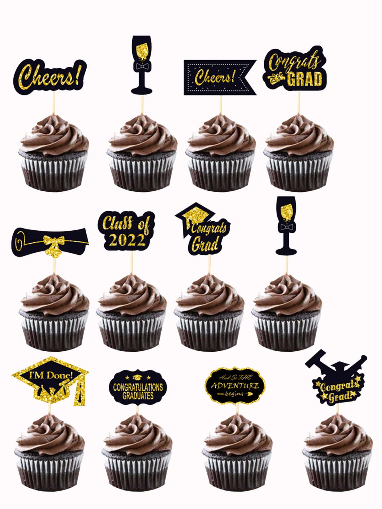 24pcs Graduation Theme Cake Topper | SHEIN USA
