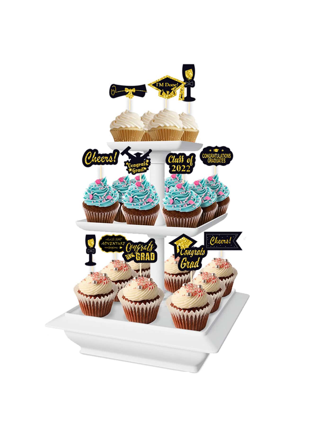 24pcs Graduation Theme Cake Topper | SHEIN USA