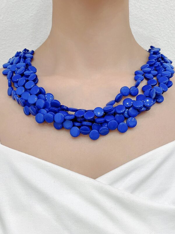 Minimalist Layered Bead Necklace | SHEIN USA