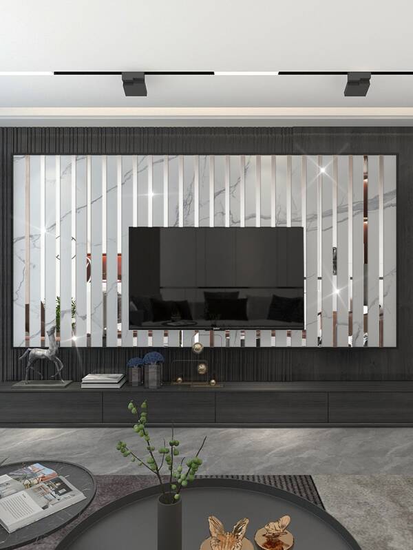 10pcs Acrylic Mirror Decor Wall Stickers | SHEIN USA