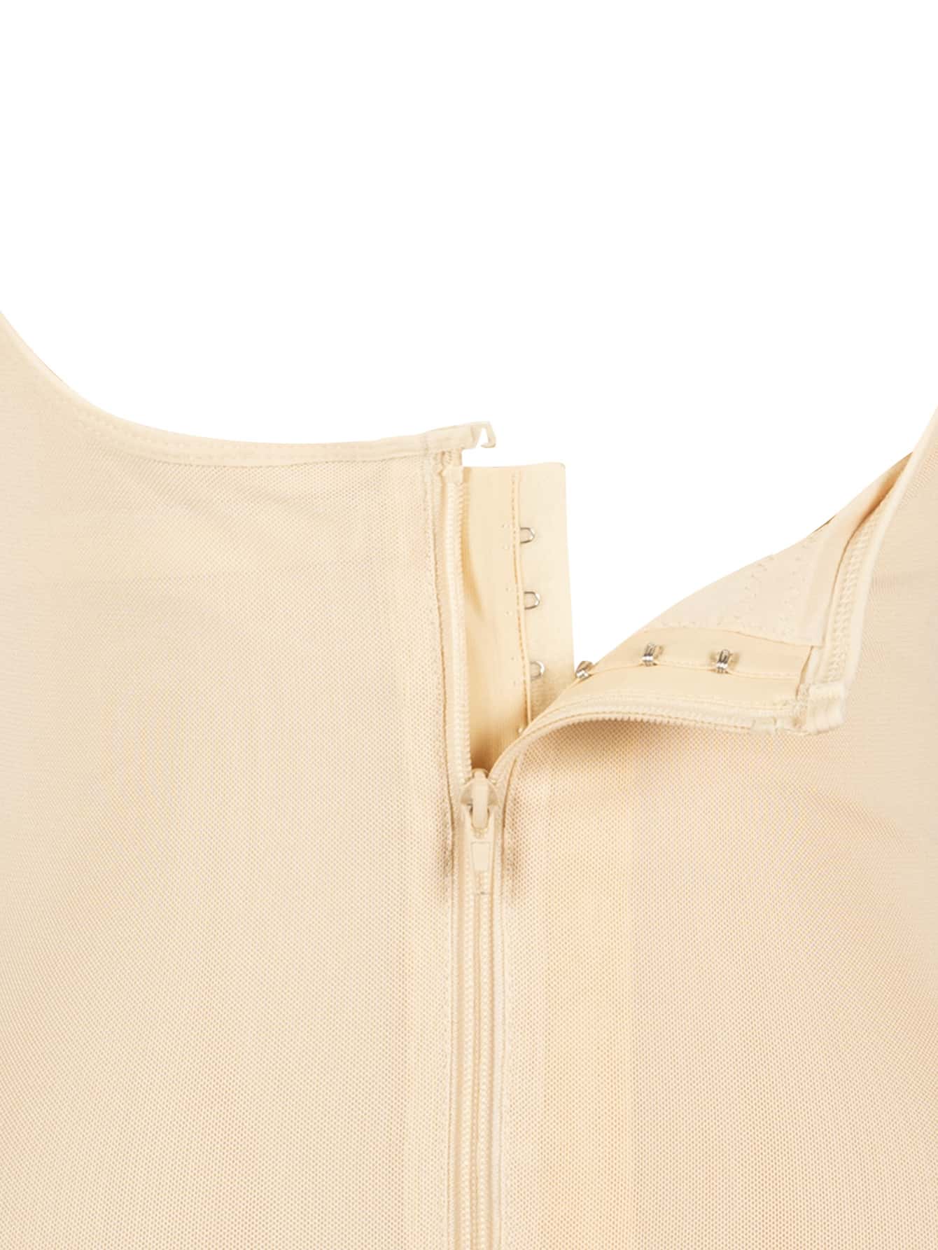 Contrast Lace Zip Back Shapewear Bodysuit | SHEIN