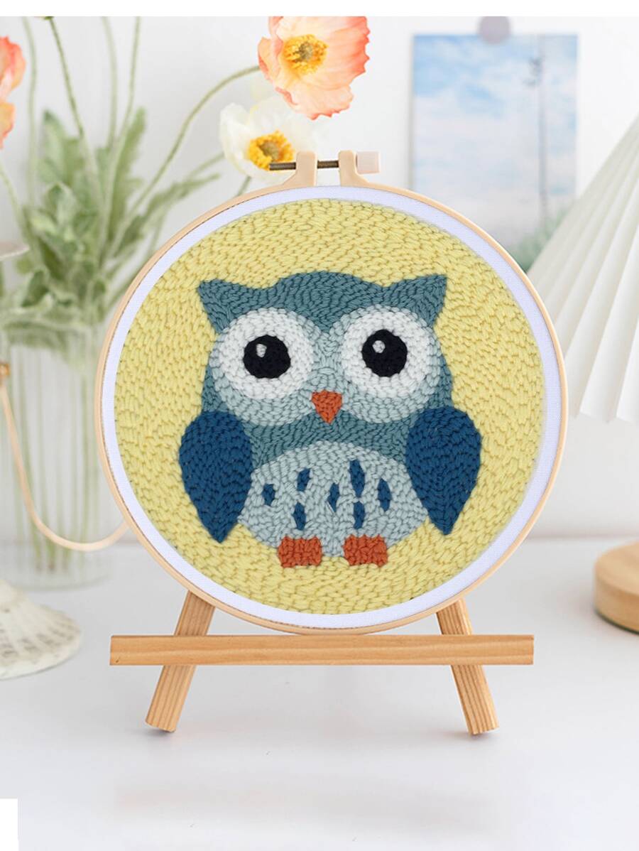 1set Owl Pattern Poke Embroidery Kit | SHEIN USA