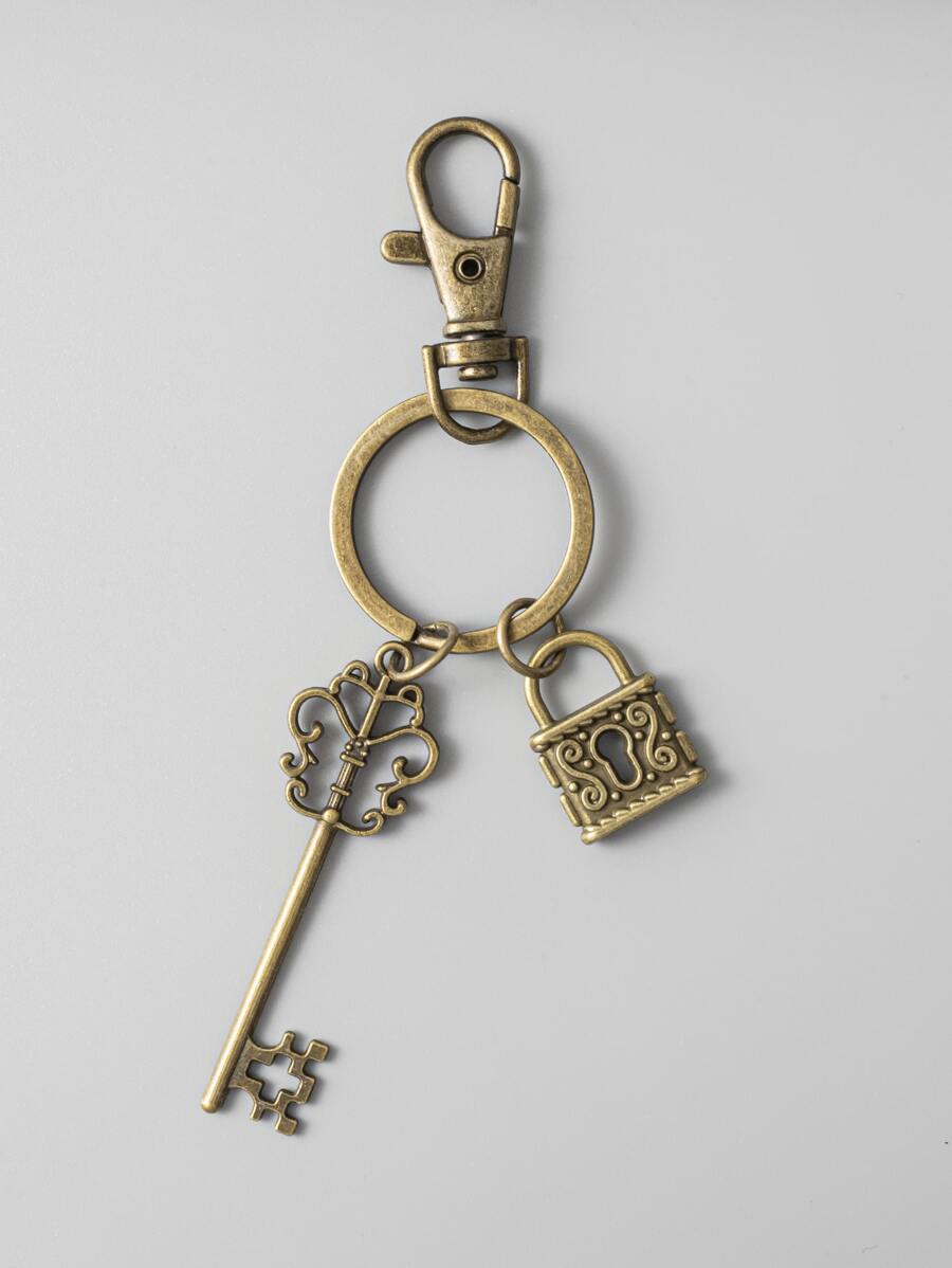 Key & Lock Charm Keychain | SHEIN USA