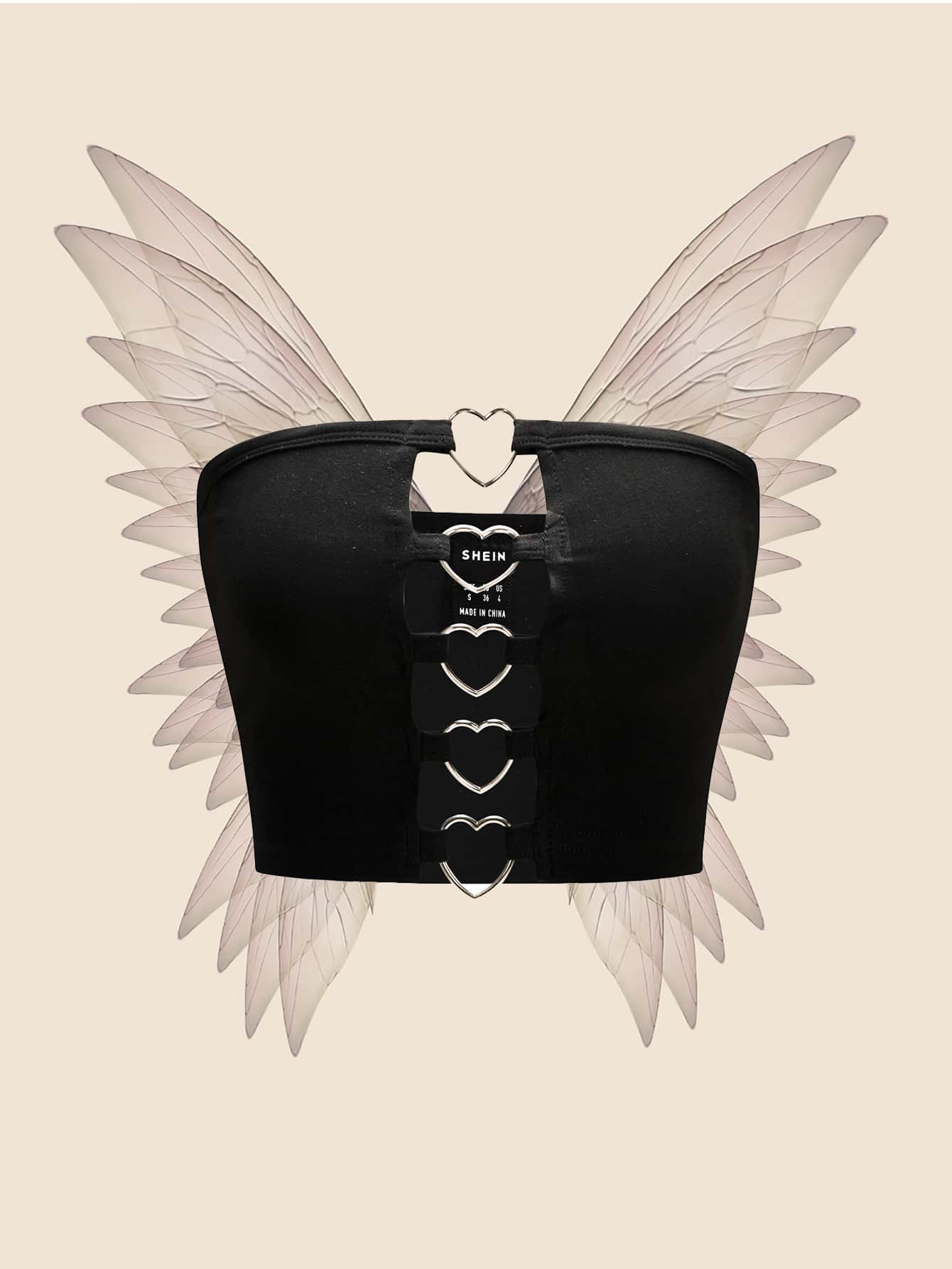 Heart Ring Detail Tube Top