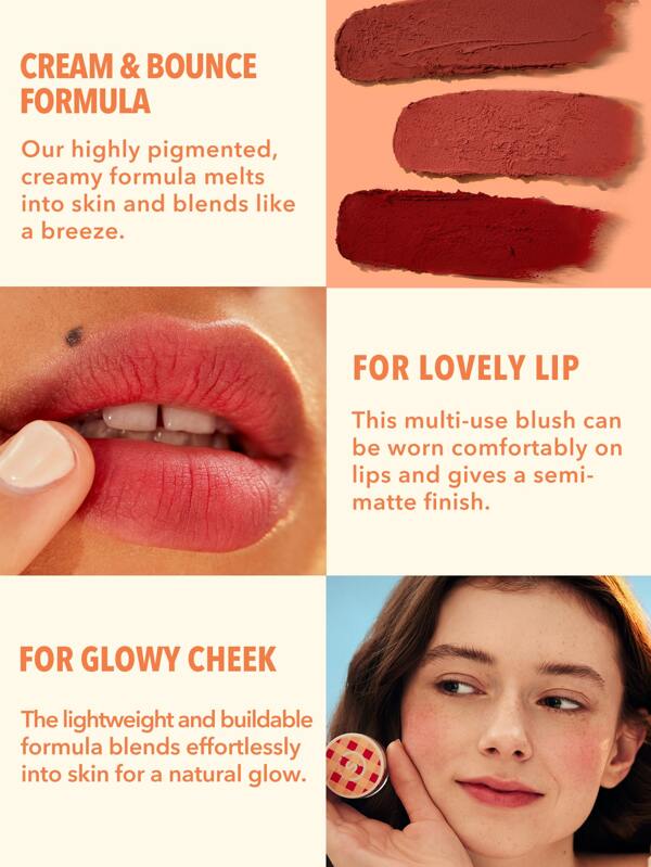 SHEGLAM Sunday Picnic Cheeky Color Jam Scarlet Sunset Cream Blush Long ...