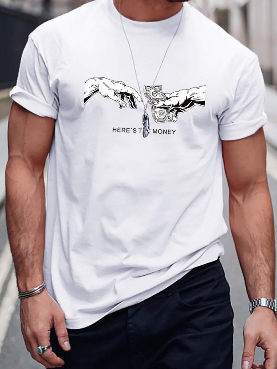 Manfinity Men Figure & Slogan Graphic Tee | SHEIN USA