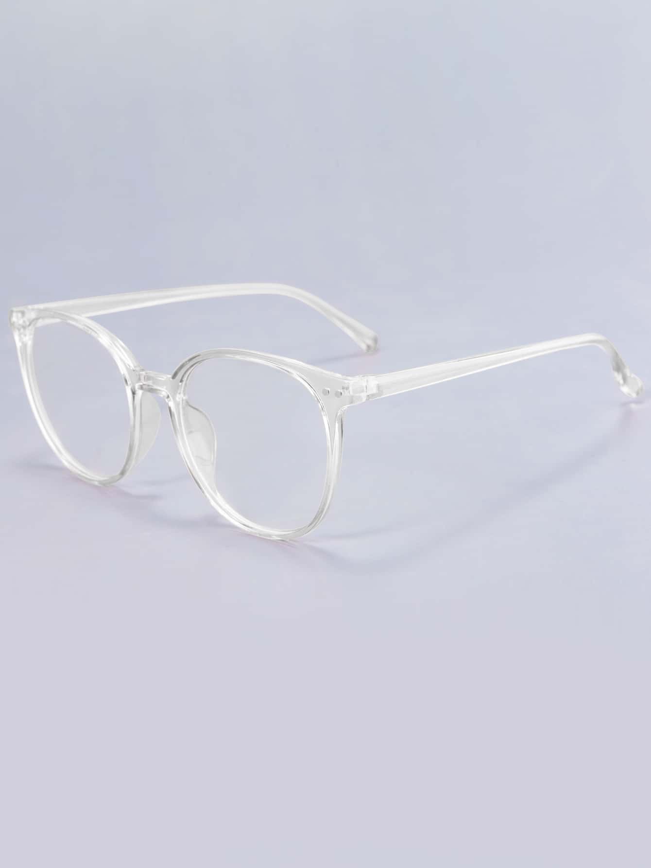 Clear Acrylic Frame Round Glasses | SHEIN UK