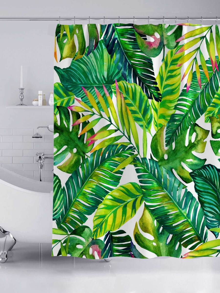 Tropical Print Shower Curtain | SHEIN USA