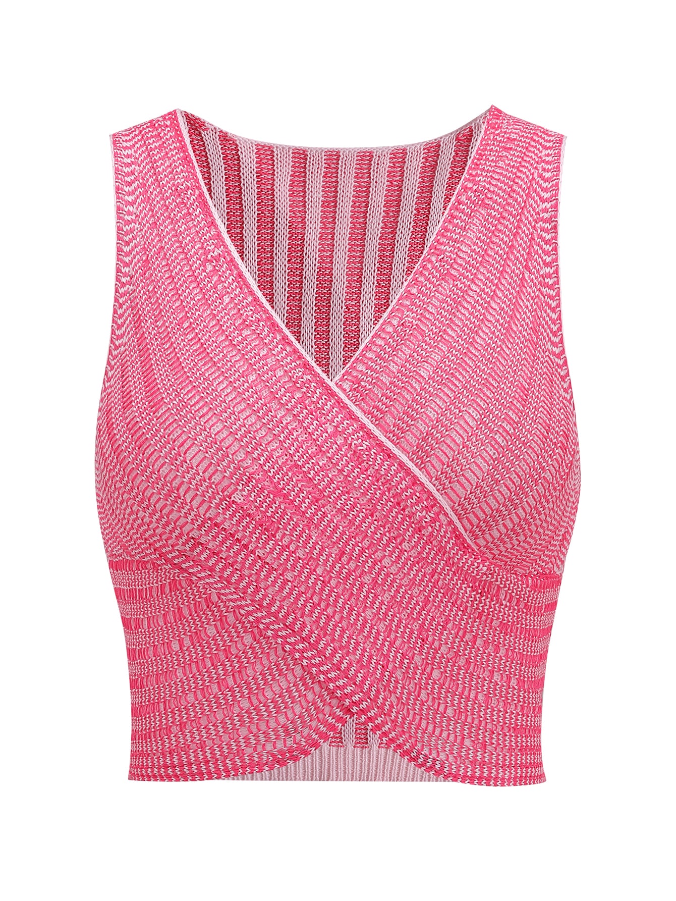 Surplice Neck Crossover Knit Top