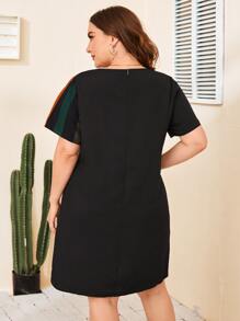 SHEIN LUNE Plus Color Block Dress | SHEIN USA