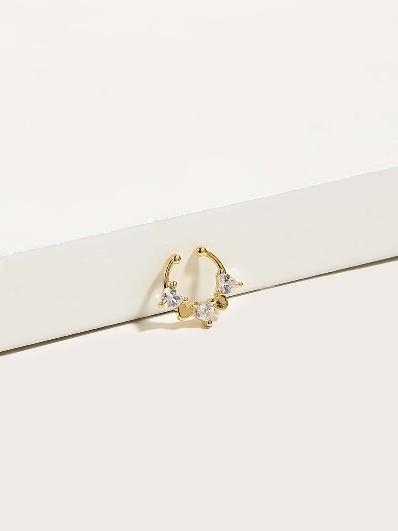 Heart Rhinestone Decor Nose Cuff | SHEIN USA