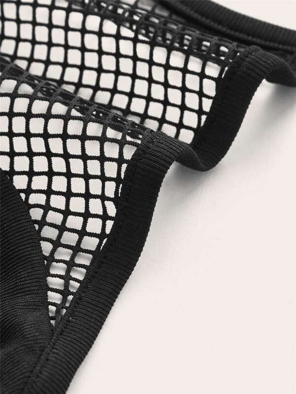 Is That The New Fishnet Insert Tie Backless Halter Top ??| ROMWE USA