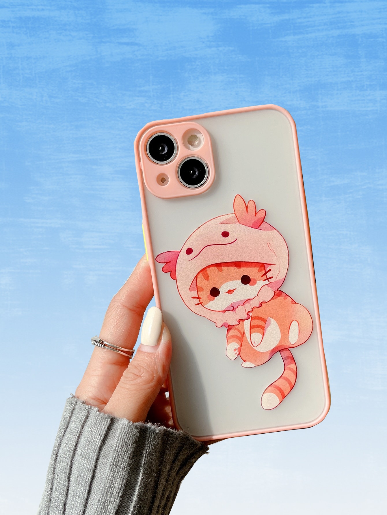 ROMWE X Cremechii Cat Pattern Phone Case